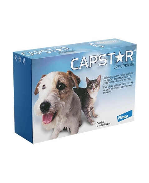 CAPSTAR 11,4 MG 6 CP (CÃES E GATOS ATÉ 11KG)